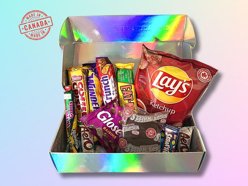 Canadian Candy & Chip Sampler Gift Box | Classic Canadian Snacks Gift ...
