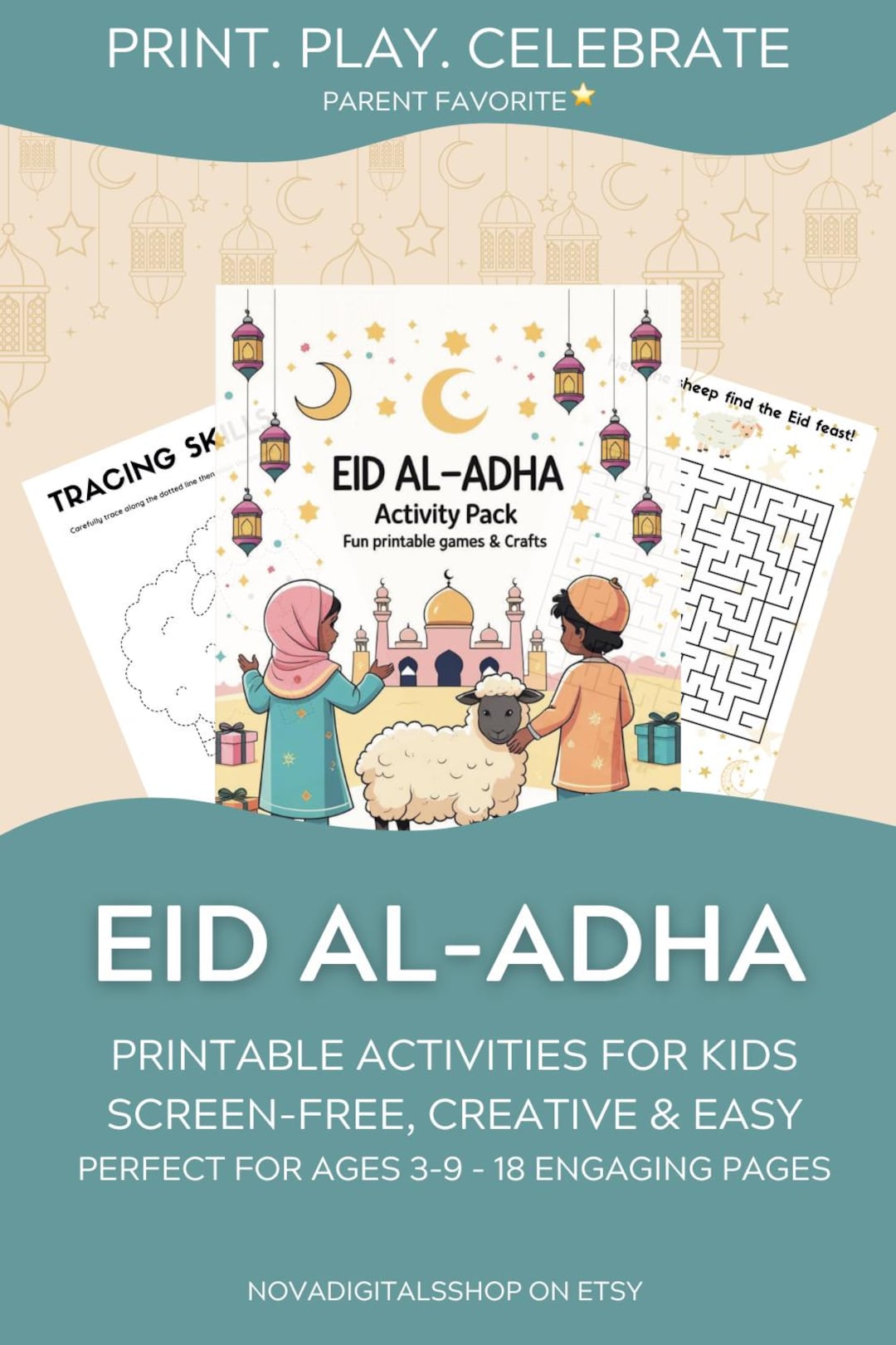 Eid Al-adha Printable Activity Pack for Kids – Fun Games, Coloring ...