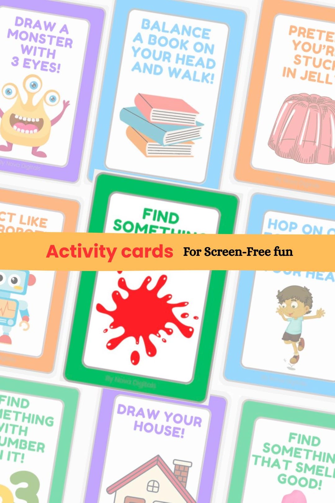 Screen-free Printable Kids Activity Cards for Kids | Indoor Fun ...