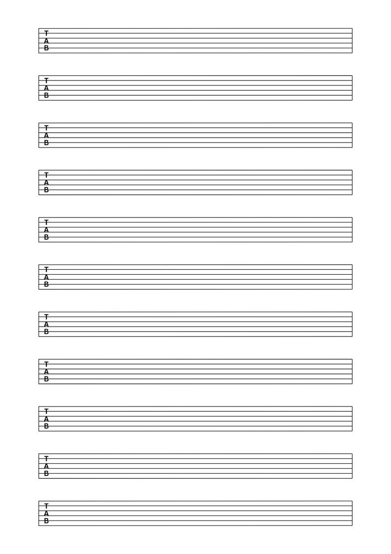 Blank Guitar Tab Sheet - A4 + Letter Size - Printable - Etsy