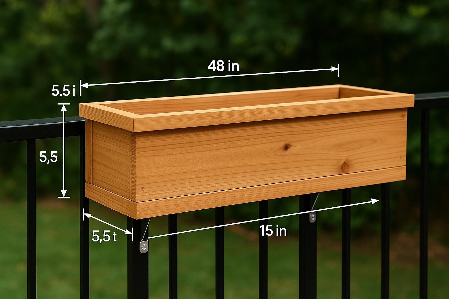 Railing Planter Box DIY Garden - Etsy