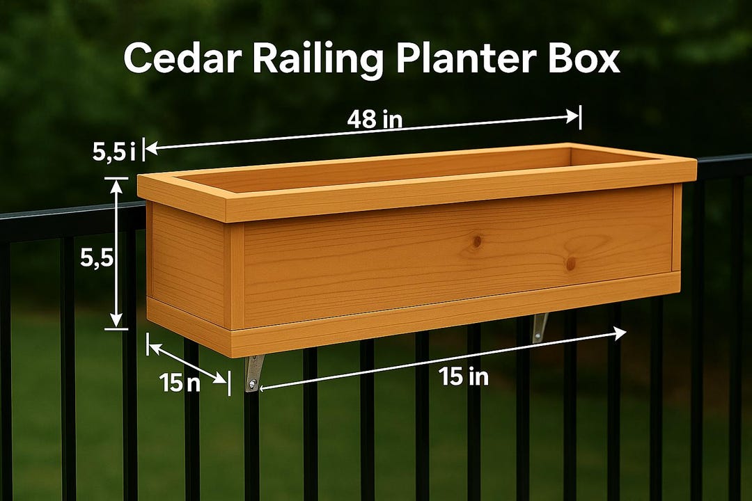 Railing Planter Box DIY Garden - Etsy