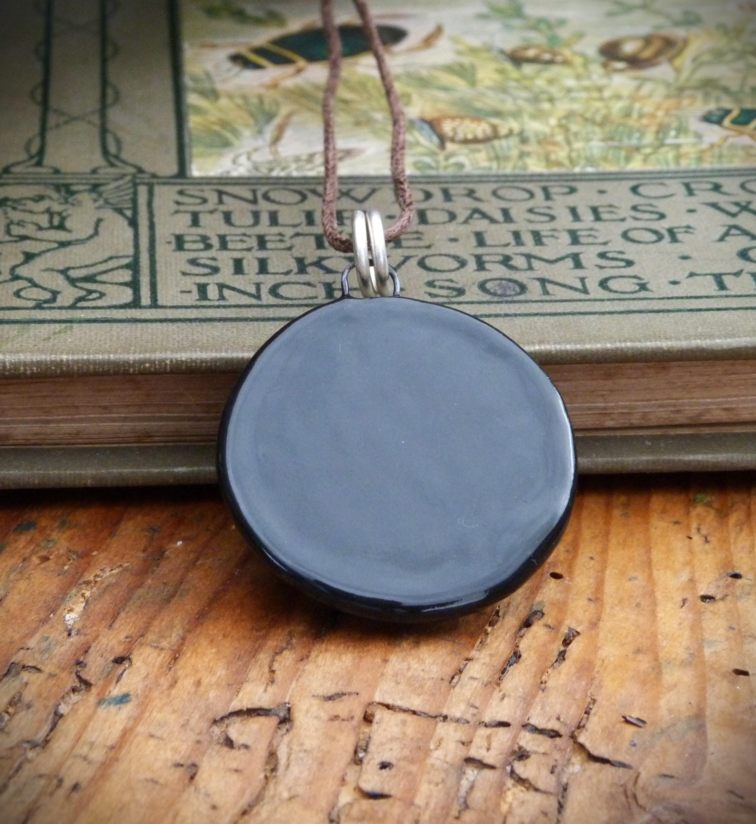 Handmade in N. Yorks. Ceramic Raven/crow/jackdaw Pendant With ...