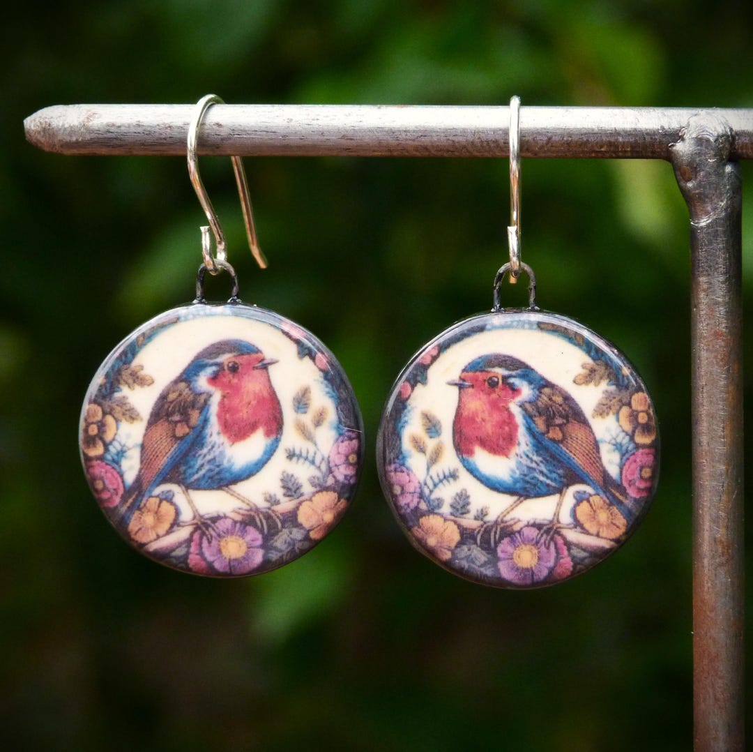 Handmade in N. Yorks. Ceramic Robin-erithacus Rubecula, Folk Art ...