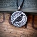 Handmade in N. Yorks. Ceramic Raven/crow/jackdaw Pendant With ...