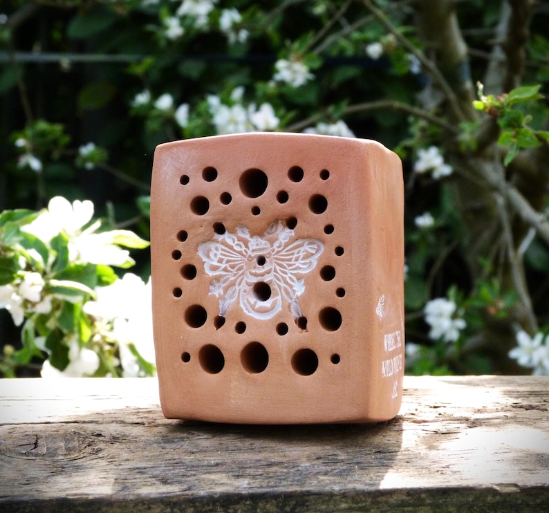 Handmade Ceramic Bee Hotel, Bee House, Solitary Bee Hotel, Insect Hotel ...
