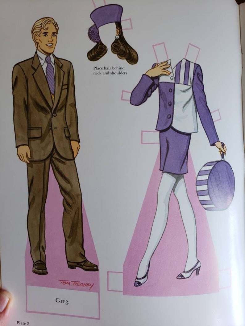 Vintage Fashion Model Paper Dolls in Full Color Book Never - Etsy
