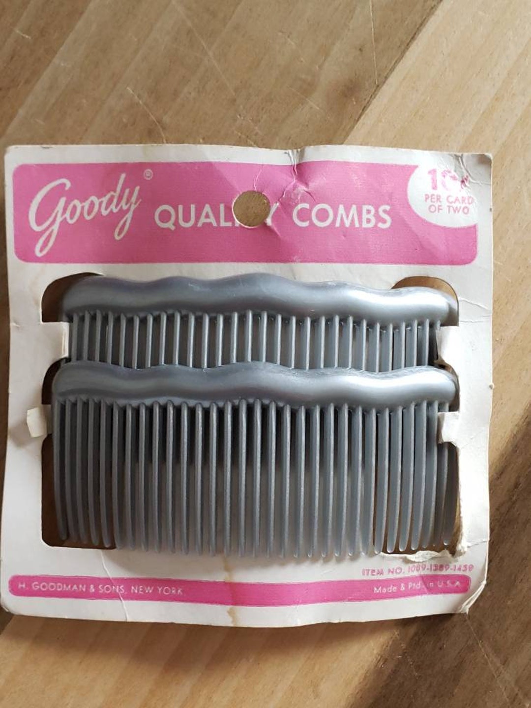 Vintage Goody Hair Comb Set: Silver Wavy Tops, 1960s Styling - Etsy