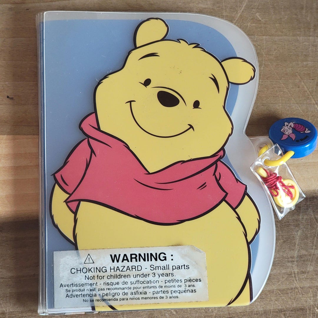 Vintage Unused Disney Winnie the Pooh Diary Journal Functional Lock ...