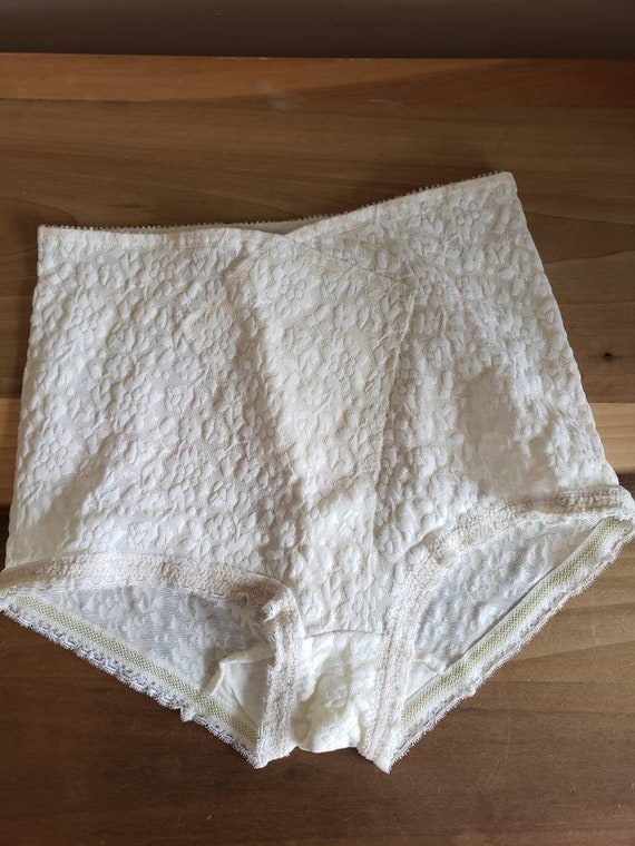 Vintage Saks Fifth Avenue Panty Girdle Size L Large White Lace Etsy
