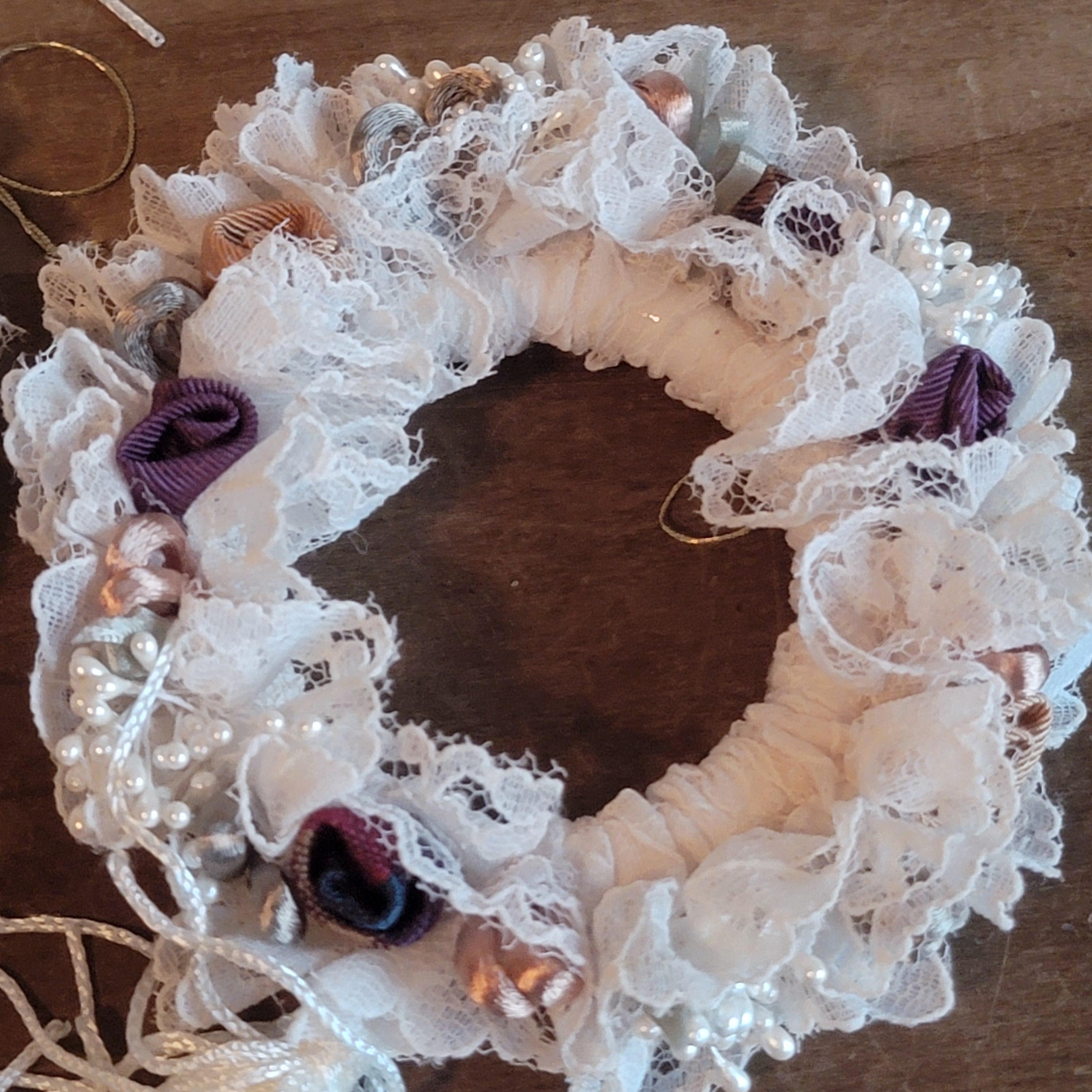 Vintage Set of 3 Marcela, Florida Wreaths Christmas Tree Ornaments With ...