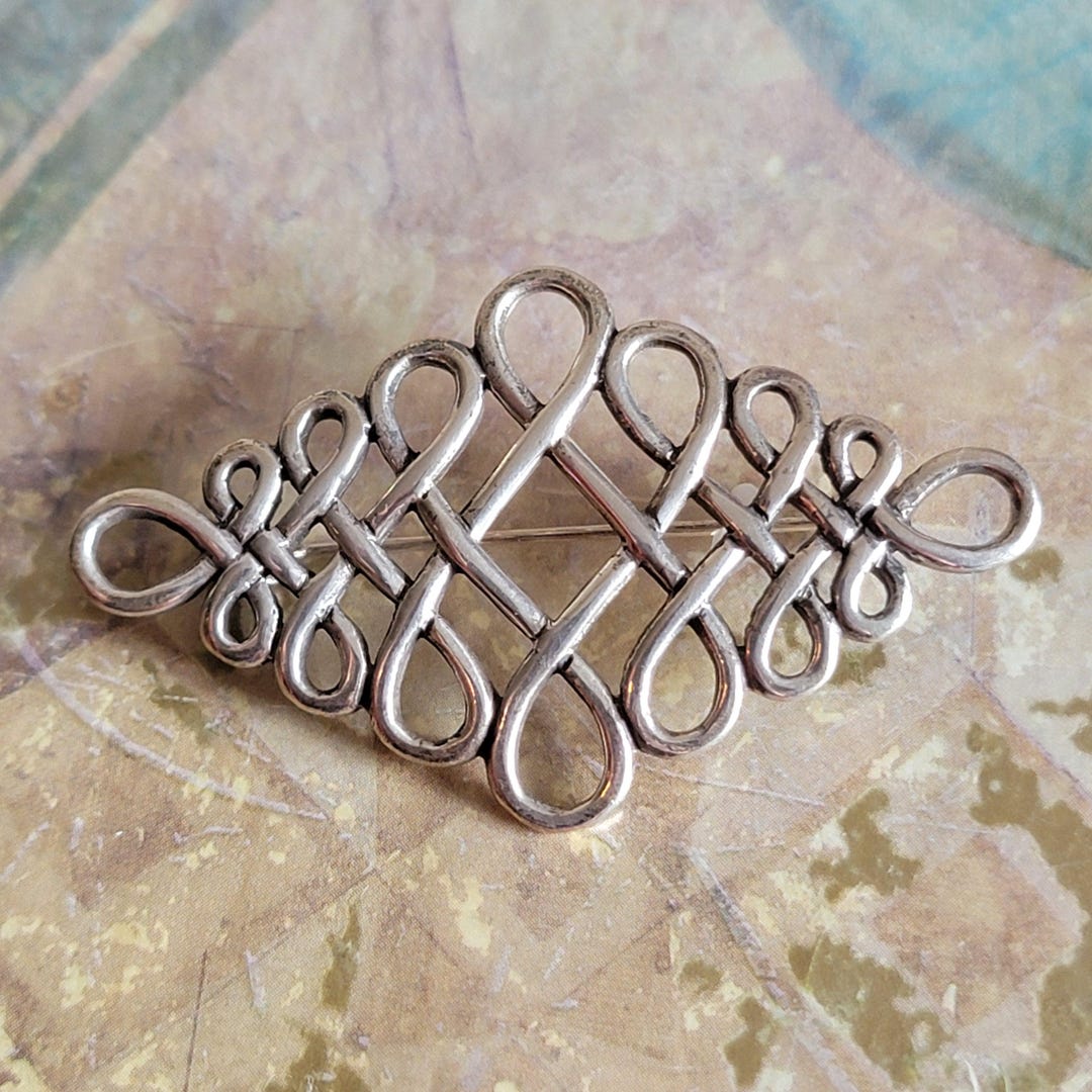 Vintage Sterling Silver Celtic Knot Brooch or Pin Crisson of Bermuda - Etsy
