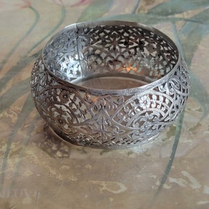 Vintage Sterling Silver Bangle Bracelet Cut Out as Is - Etsy