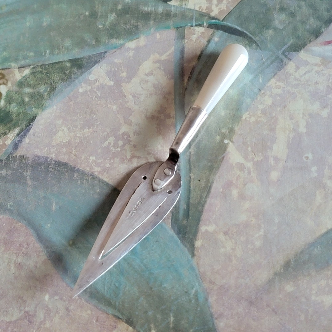 Vintage Sterling Silver and Mother of Pearl Trowel Bookmark Book Mark ...