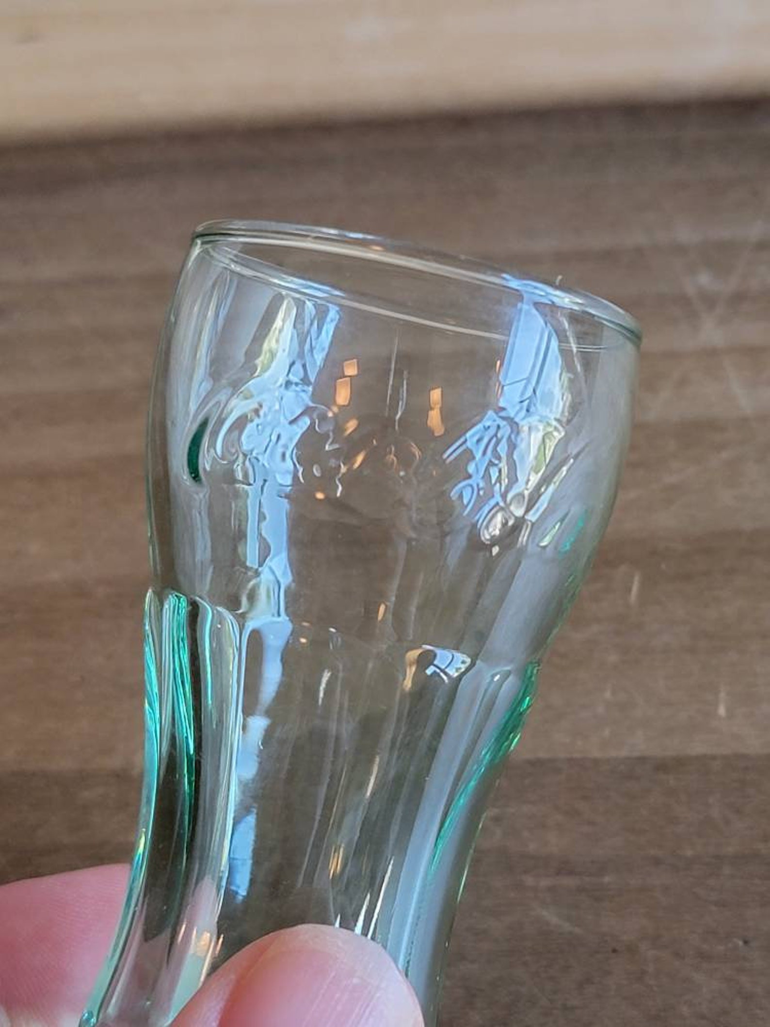 Vintage Set of 3 Miniature Coca Cola Clear Green Glasses Shot - Etsy