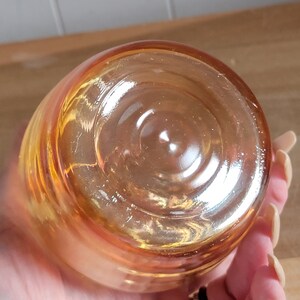 Vintage Jeanette Peach Lusterware Carnival Glass Powder Jar Trinket Box ...