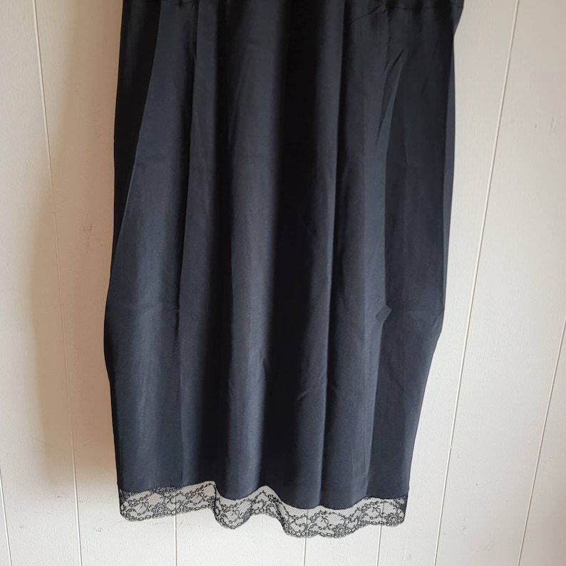 Vintage Black Silk Full Slip With Floral Lace and Embroidery - Etsy