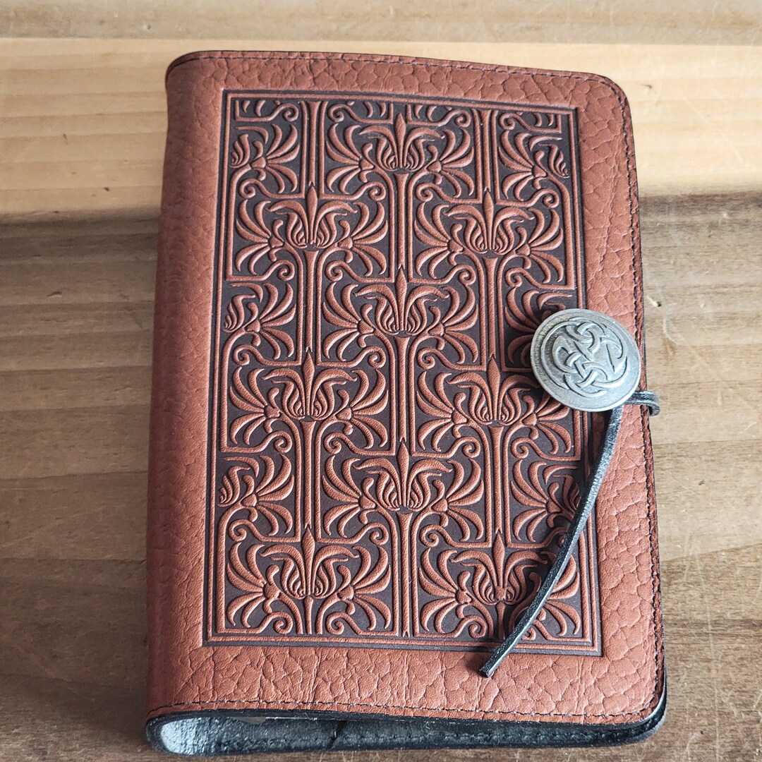 Vintage Oberon Designs Personal Organizer Address Book Brown Leather ...