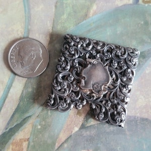 Antique Unger Brothers Victorian Vintage Sterling Silver Stamp Holder ...
