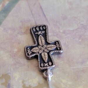 Vintage Sterling Silver Double Sided Cross Pendant Christianity ...