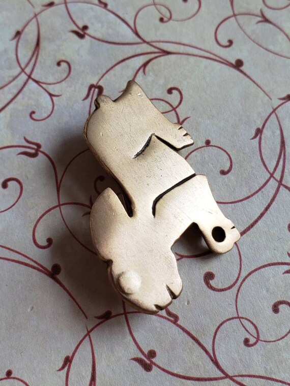 Vintage Alva Museum Replicas Gold Tone Pin Brooch Rab… - Gem