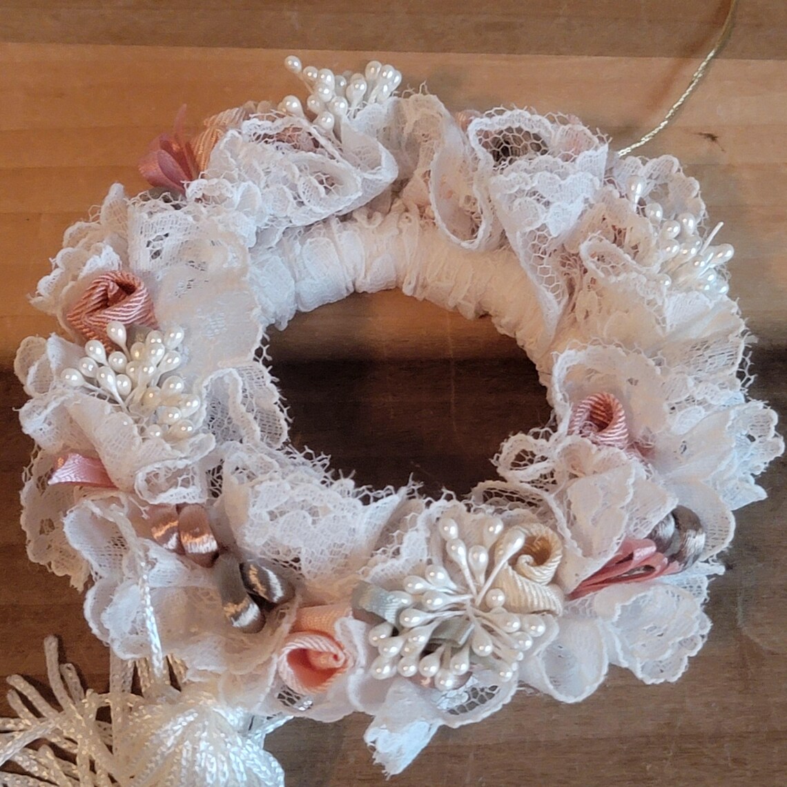 Vintage Set of 3 Marcela, Florida Wreaths Christmas Tree Ornaments With ...