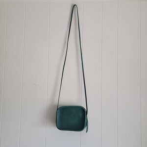 Vintage Small Coach Hadley Jade Green Leather Crossbody Bag Pocketbook ...