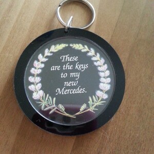 Vintage These Are the Keys to My New Mercedes Key Ring Key Chain Black ...