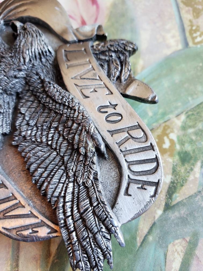 Vintage Bergamot Brass Works Belt Buckle Born to Ride Eagle | Etsy