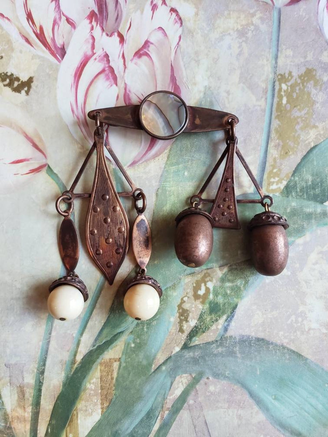 Vintage Signed Kate Hines Pin or Brooch Jewelry Mother of Pearl - Etsy