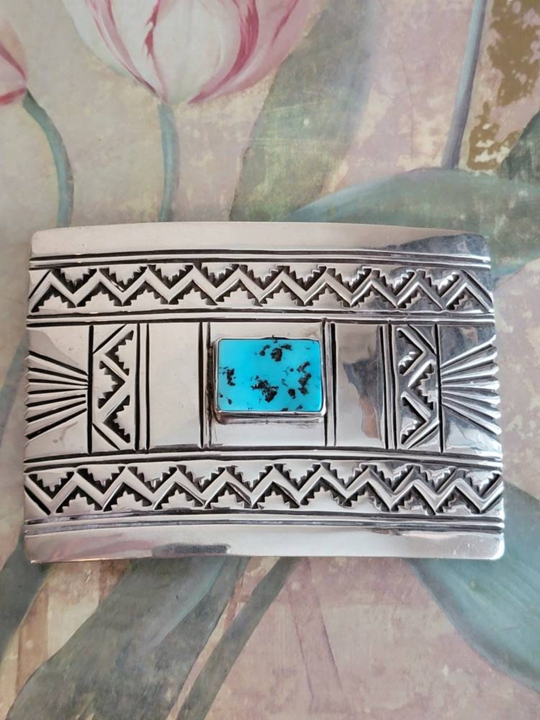 Vintage Signed Navajo Native American Sterling Silver and Turquoise ...