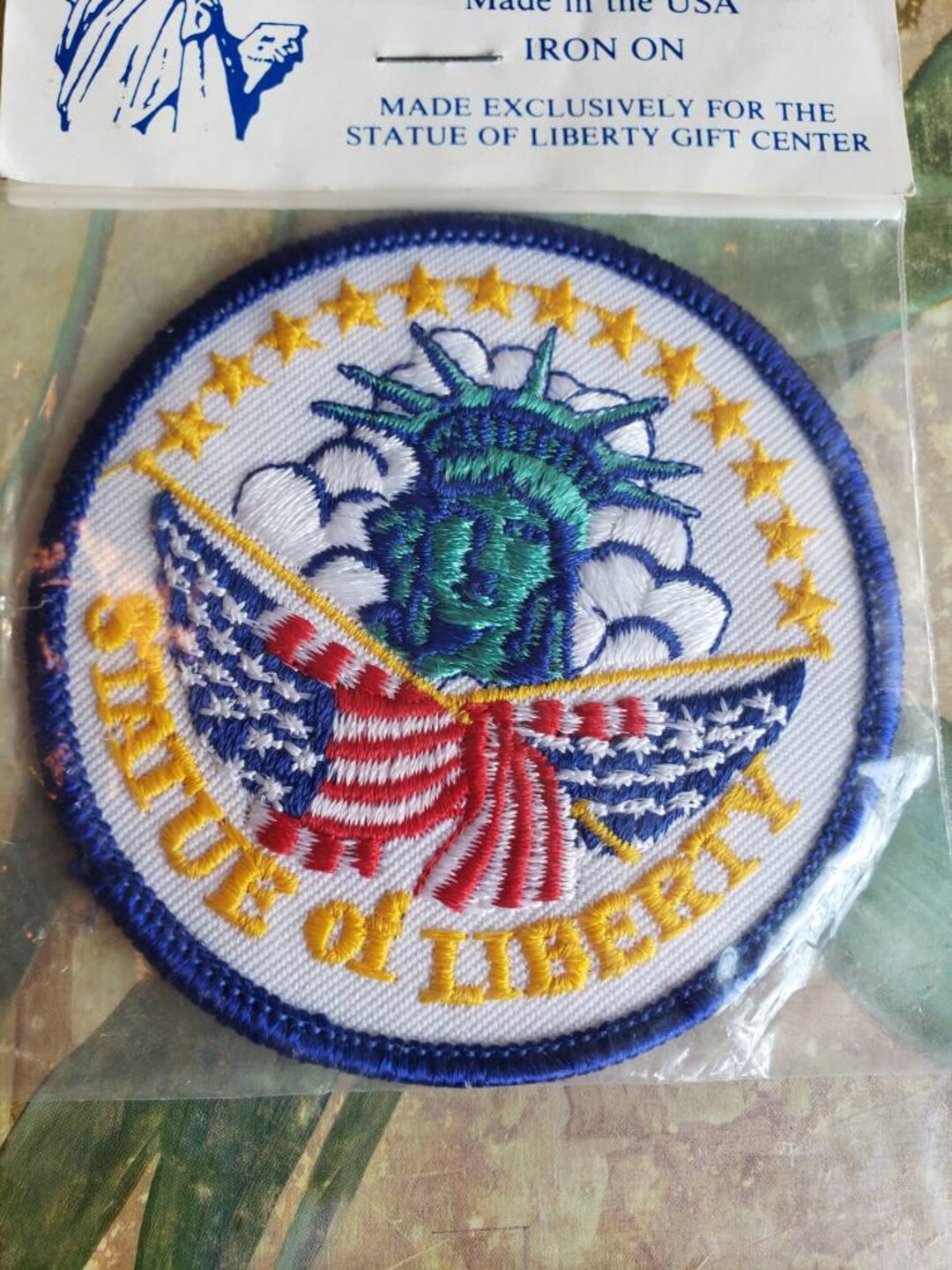 Vintage Statue of Liberty Iron-on Patch: USA Souvenir - Etsy