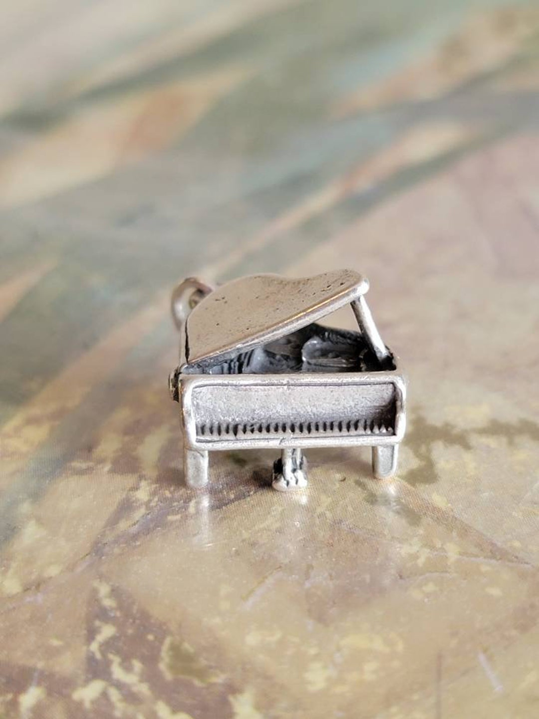 Vintage Sterling Silver Piano Pendant Charm 1980s Instrument - Etsy