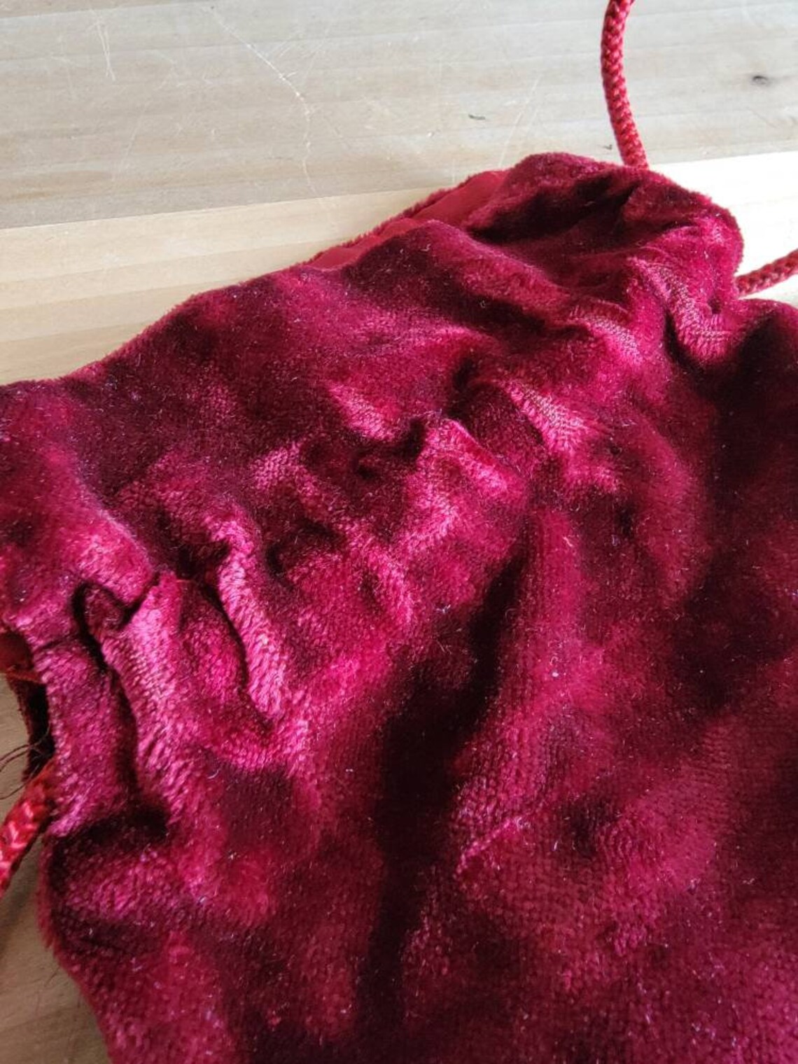 Vintage Antique Victorian Burgundy Velvet Drawstring Pouch Bag | Etsy