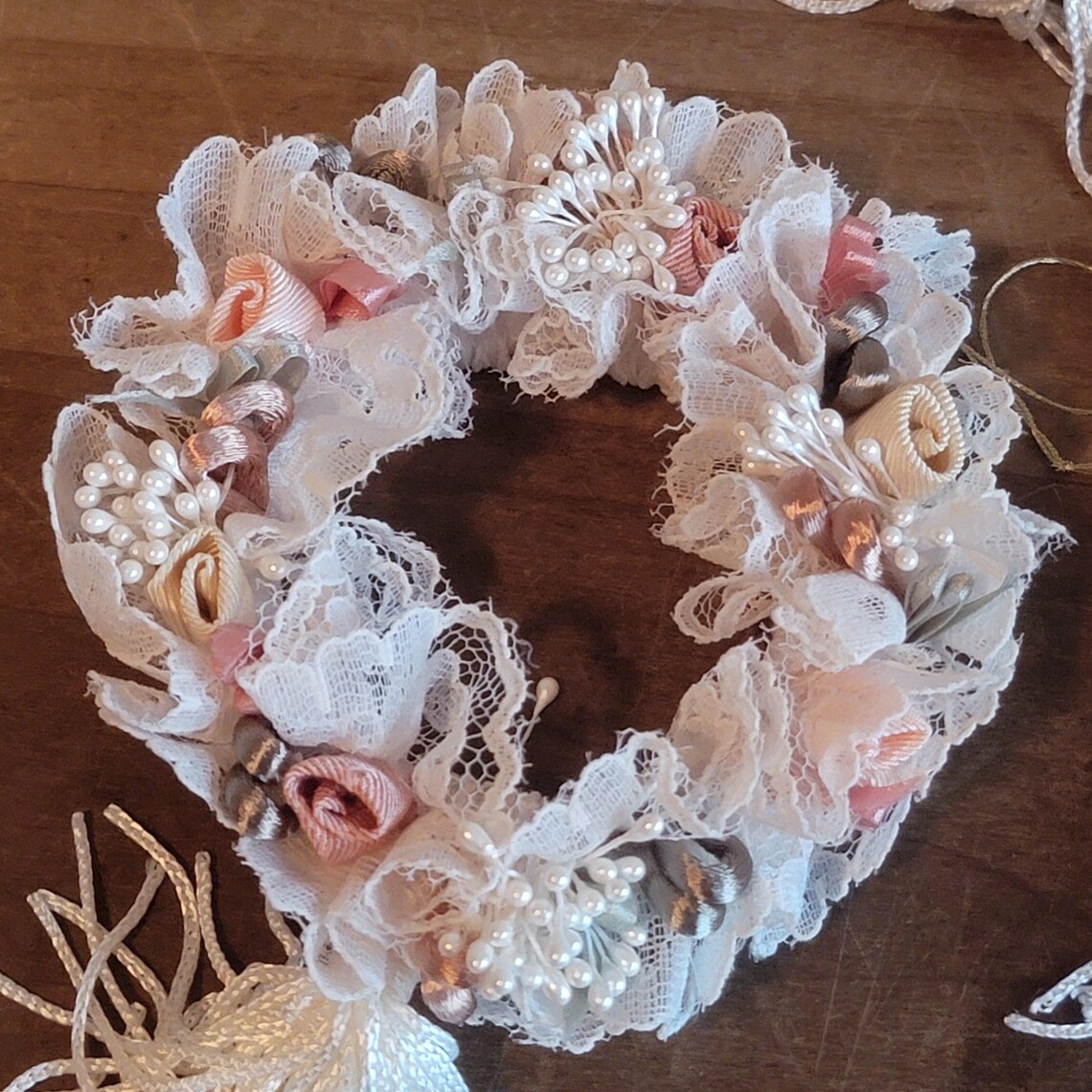 Vintage Set of 3 Marcela, Florida Wreaths Christmas Tree Ornaments With ...