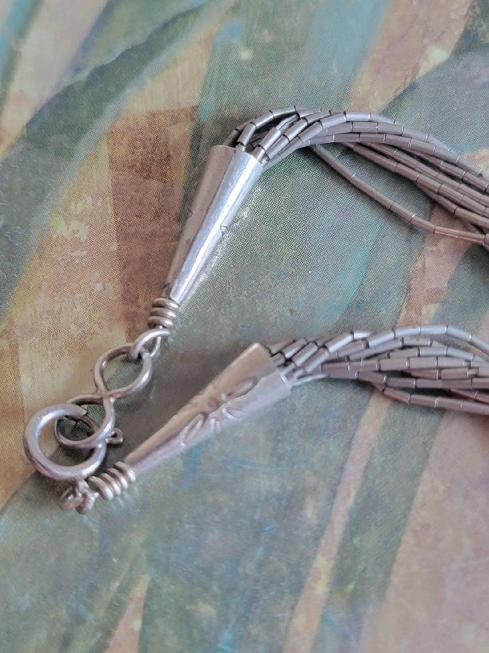 Vintage 10 Strand Sterling Silver Liquid Bracelet 925 - Etsy