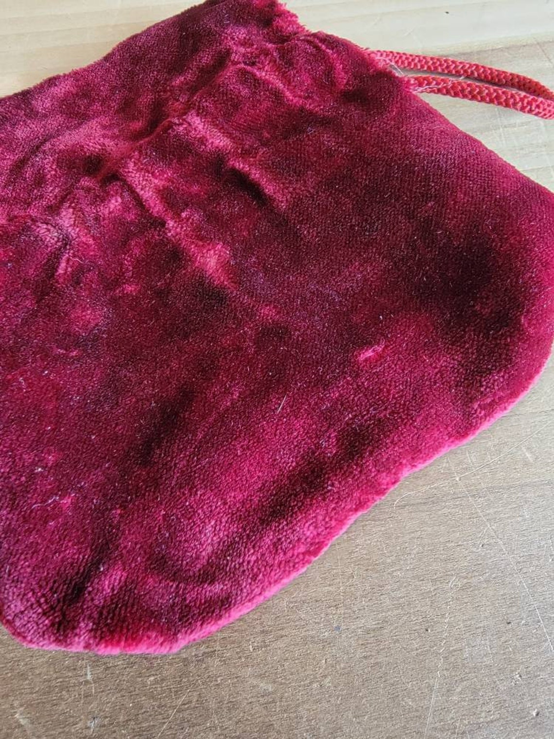 Vintage Antique Victorian Burgundy Velvet Drawstring Pouch Bag - Etsy UK