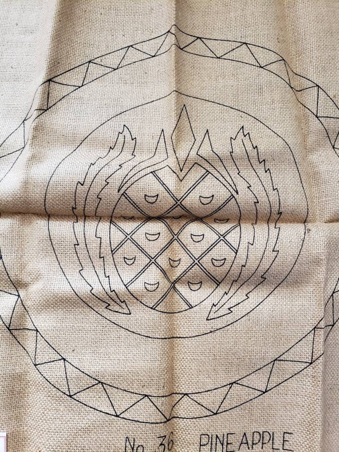 Vintage Joan Moshimer Craftsman Pineapple Hooked Rug Pattern DIY Do It ...