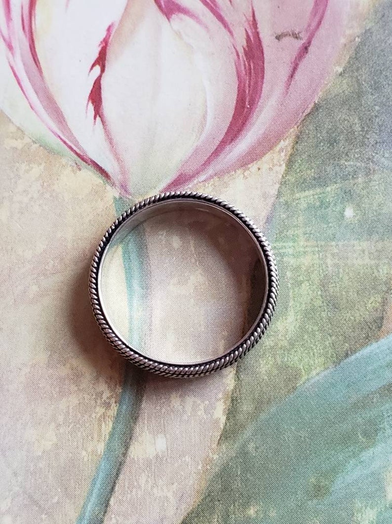 Vintage Sterling Silver 925 Band Ring 1980s Twist Rope Ring - Etsy