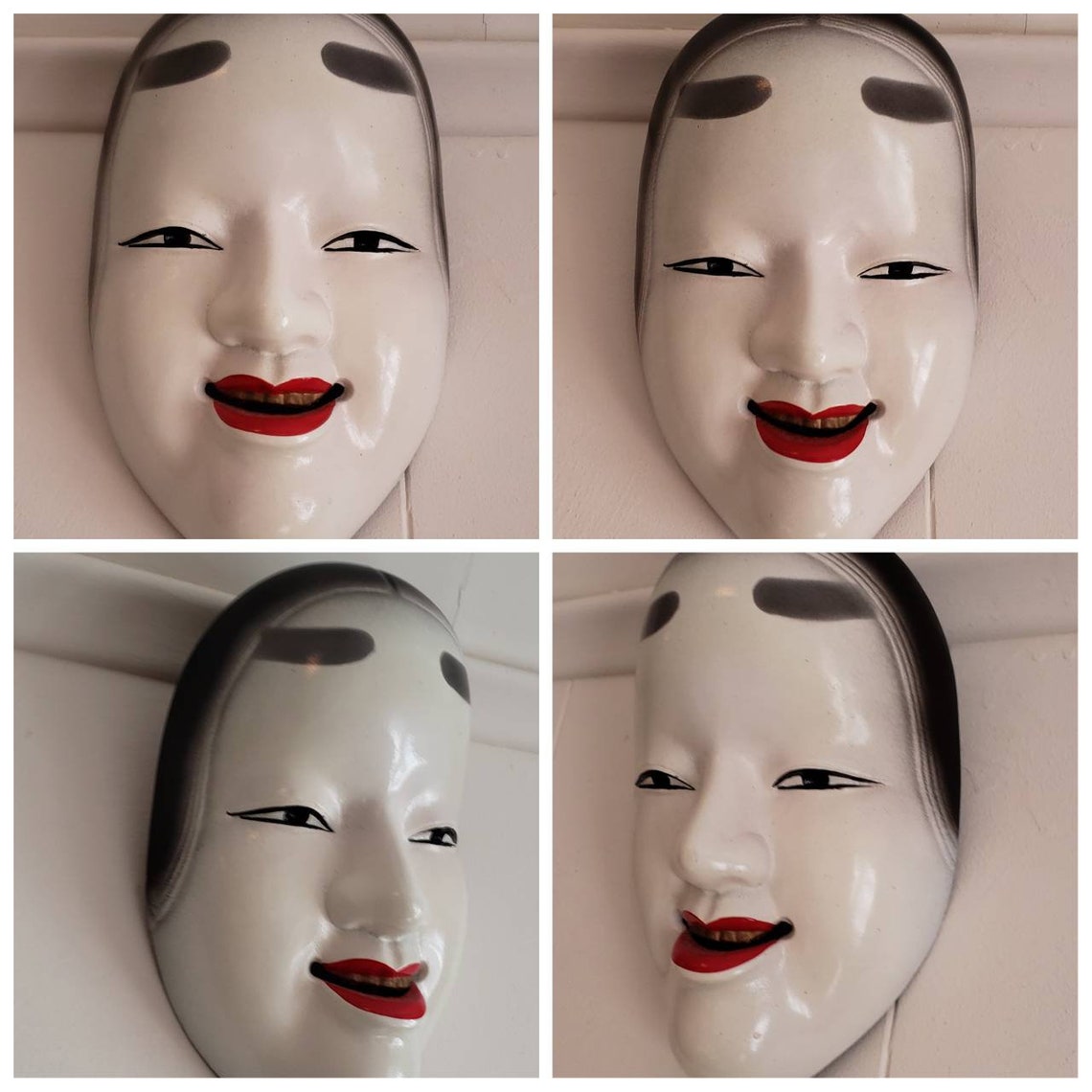 Vintage Japanese Noh Decorative Mask Drama Theater Komote - Etsy