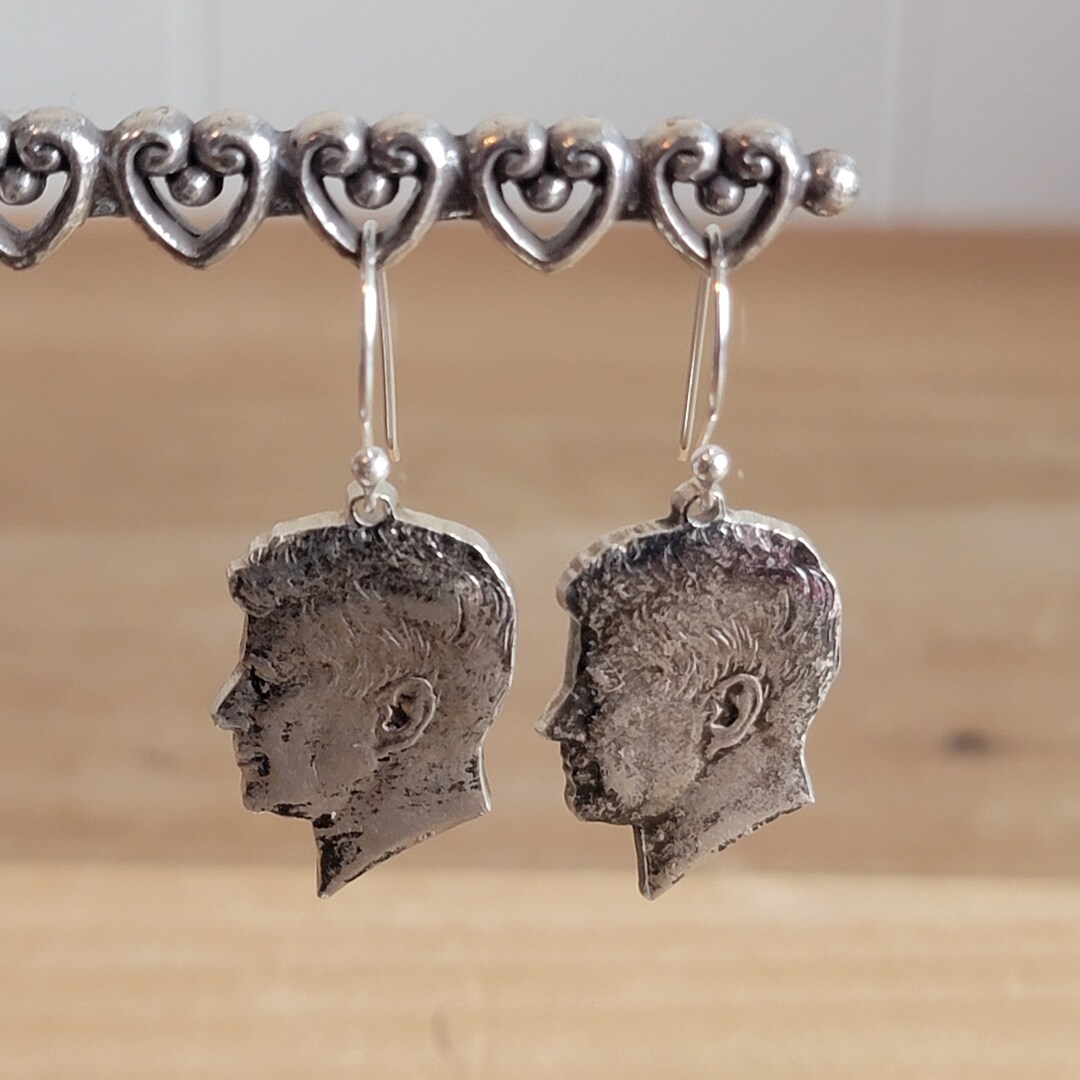 Vintage Sterling Silver JFK John Fitzgerald Kennedy Half Dollar ...