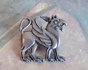 Vintage MMA Winged Griffin Pin or Brooch - Etsy