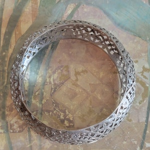 Vintage Sterling Silver Bangle Bracelet Cut Out as Is - Etsy