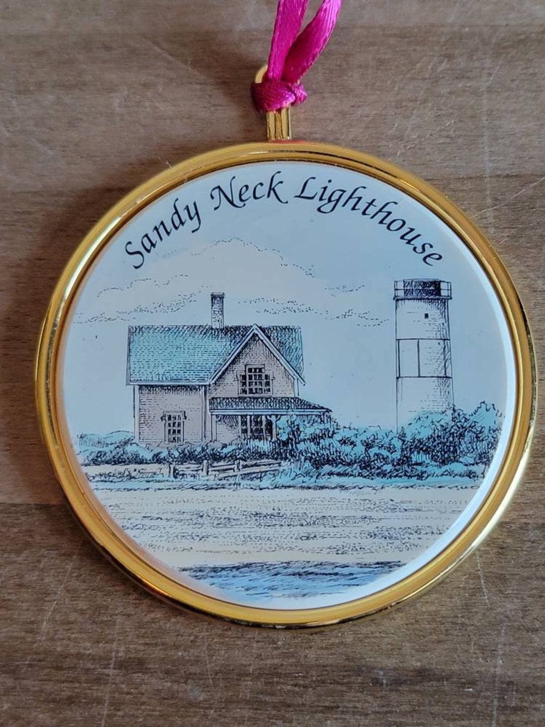 Vintage Barlow Designs Gold Tone Christmas Ornament Sandy Neck ...