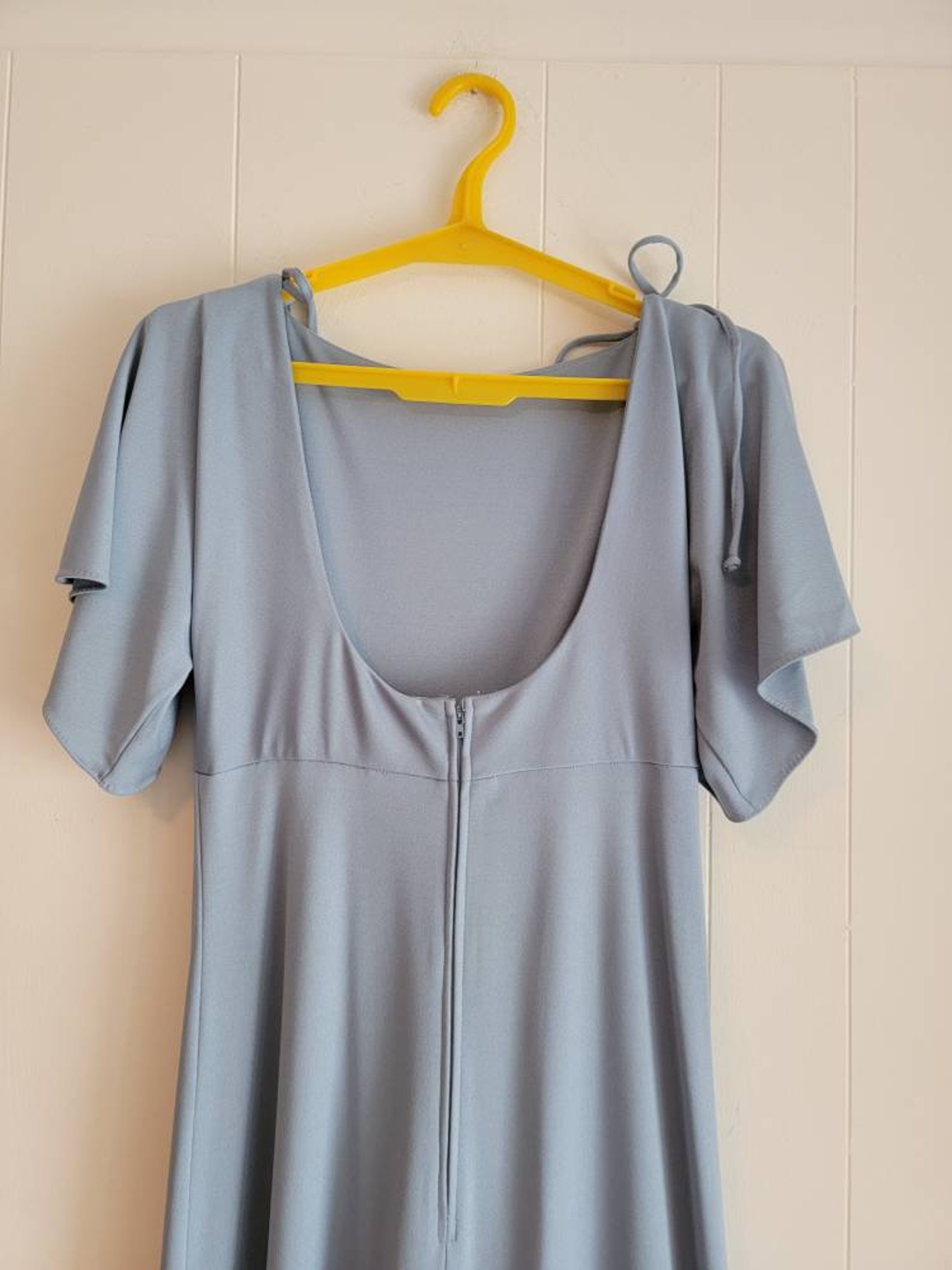 Vintage Slate Blue Maxi Dress 1970s Size A - Etsy