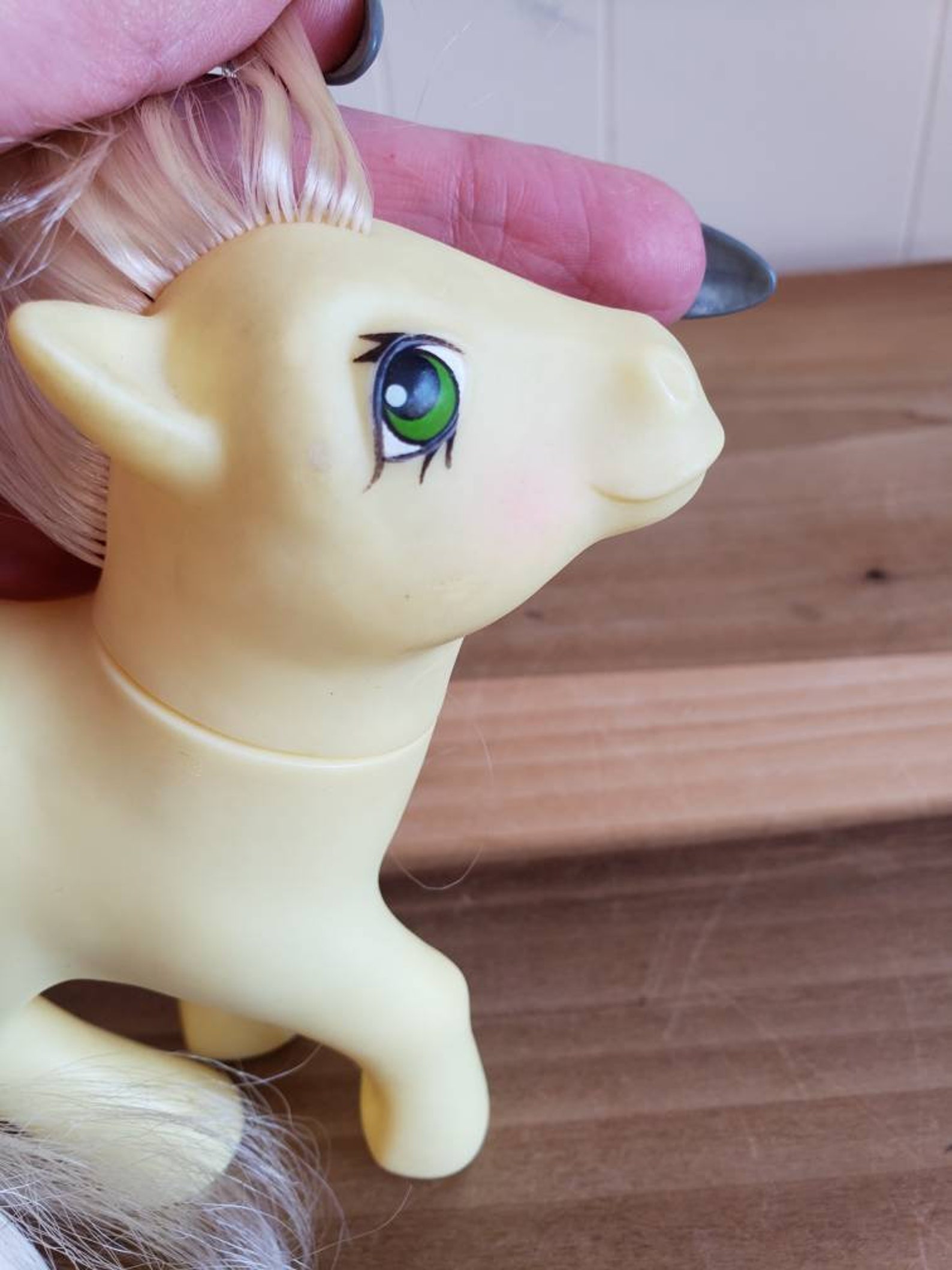 Vintage Gen 1 My Little Pony Posey Yellow Tulip Cutie Mark 1980s 1984 ...