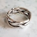 Vintage Sterling Silver Braid Band Ring 1990s Wedding Band 925 Size 9.5 - Etsy