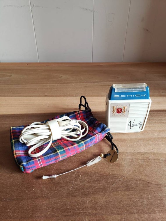 Vintage Schick Varsity Electric Razor Shaver Original Plaid | Etsy