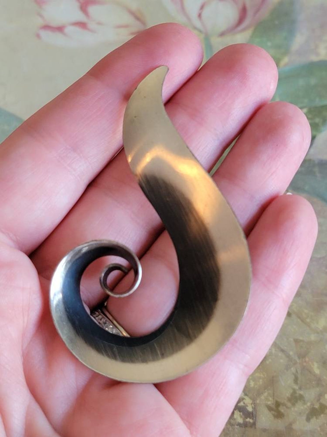 Vintage Signed Orb Sterling Silver Swirl Spiral Brooch Pin 925 - Etsy