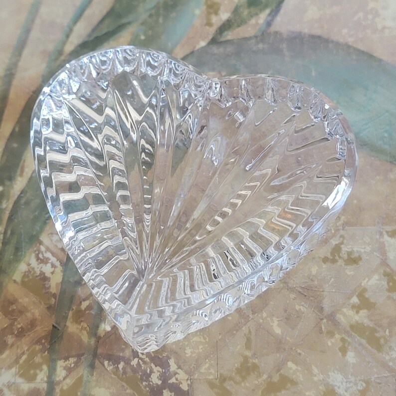 Vintage Waterford Heart Paperweight Office Crystal Valentine's Day Love ...
